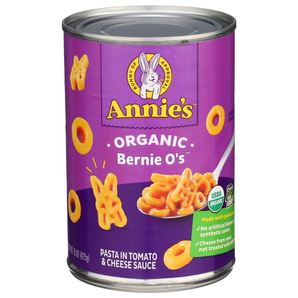 Annies Homegrown Organic Bernie Os Pasta in Tomato and Cheese Sauce, 15 ...