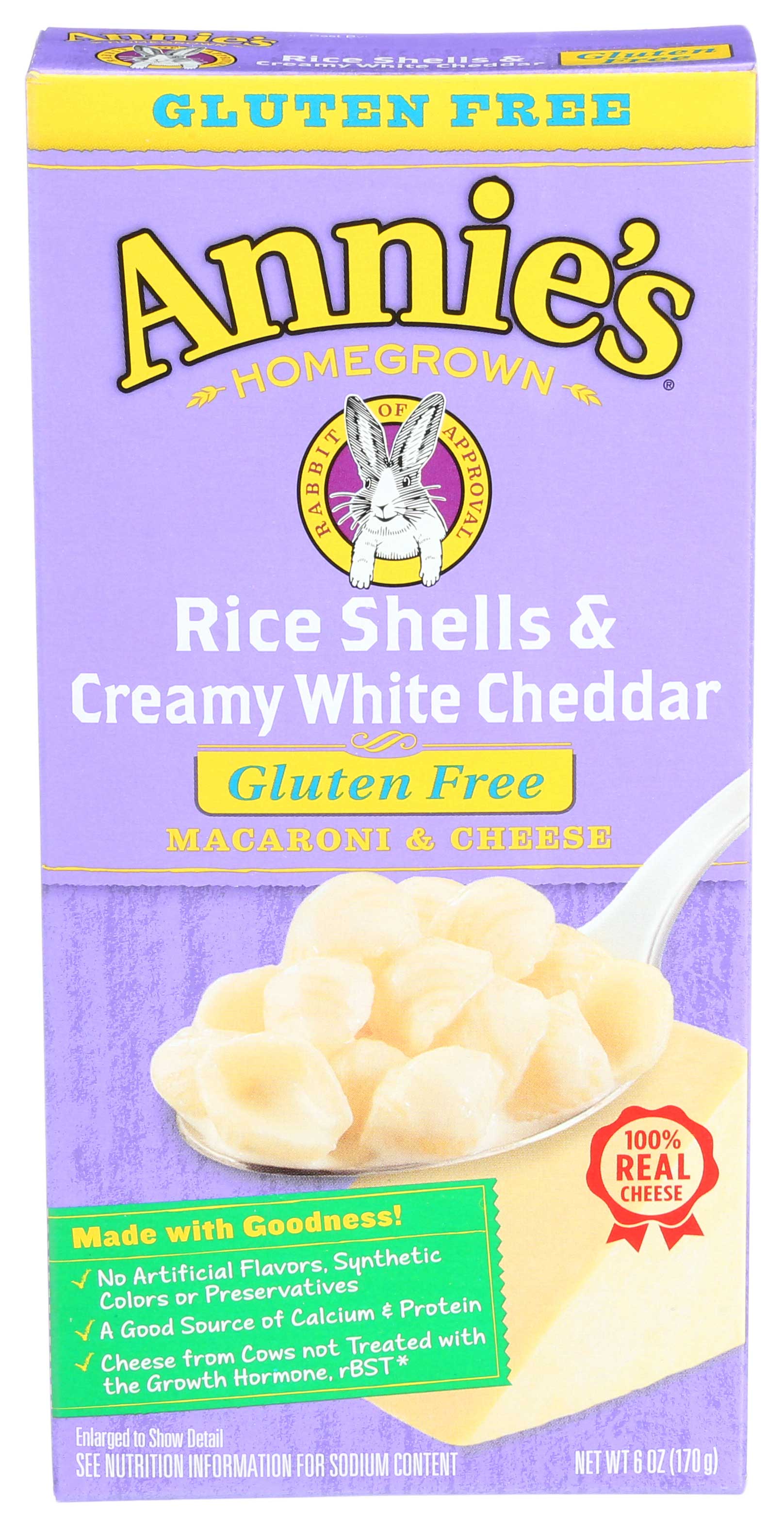 Annies Homegrown Rice Shells and Creamy White Cheddar Macaroni and ...
