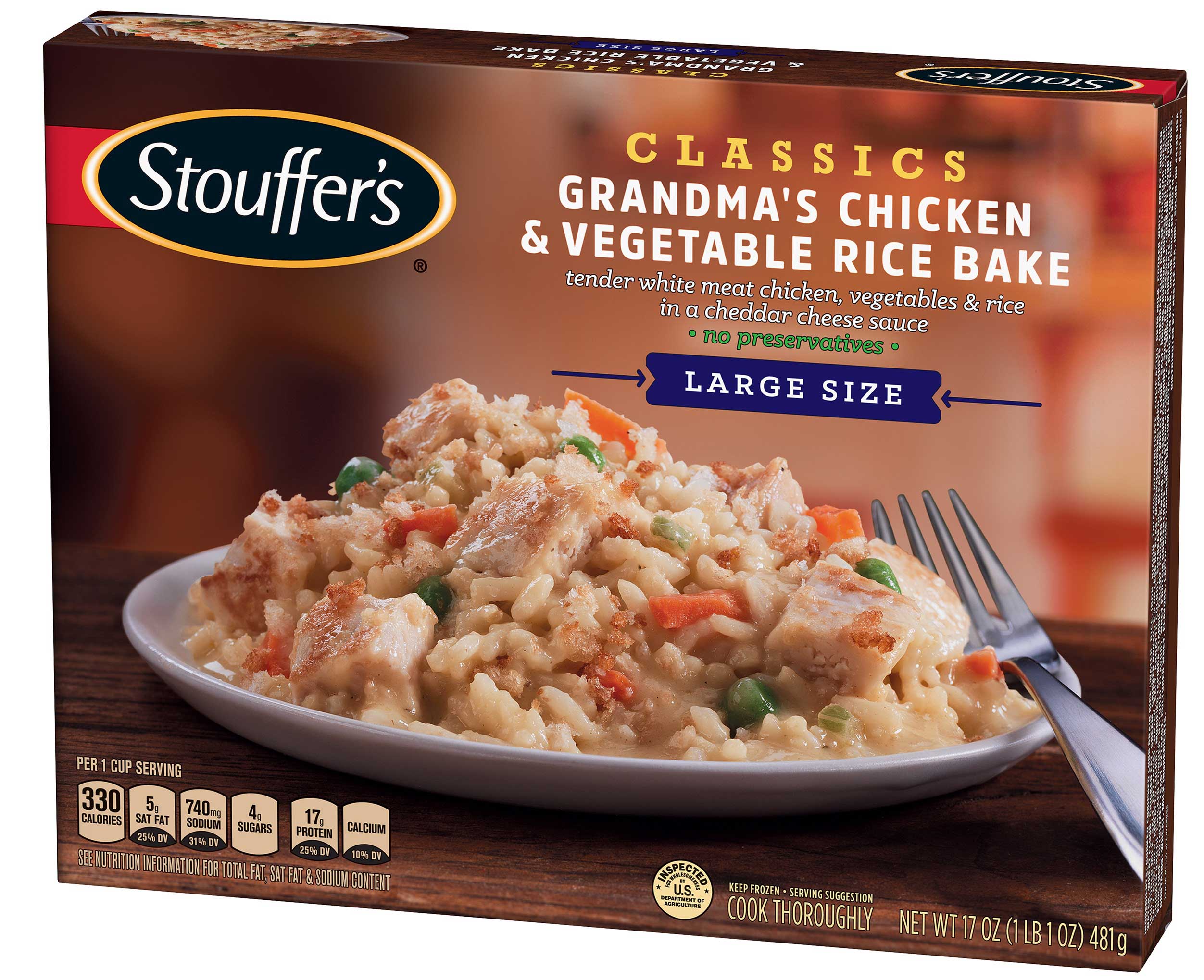 Stouffers Grandmas Chicken Vegetable Rice Meal Case | FoodServiceDirect
