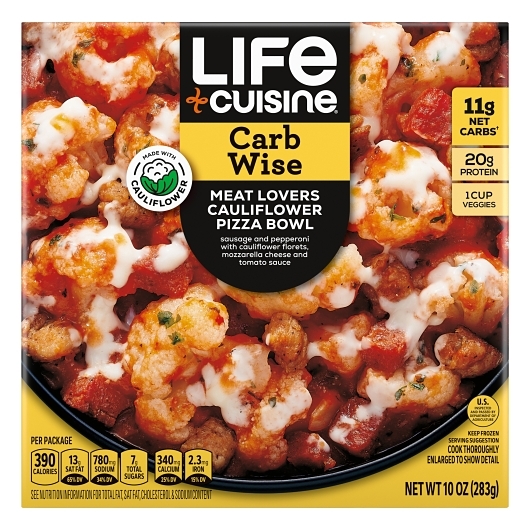 Life Cuisine Frozen Meat Lovers Cauliflower Pizza, 283 Gram -- 10 per ...
