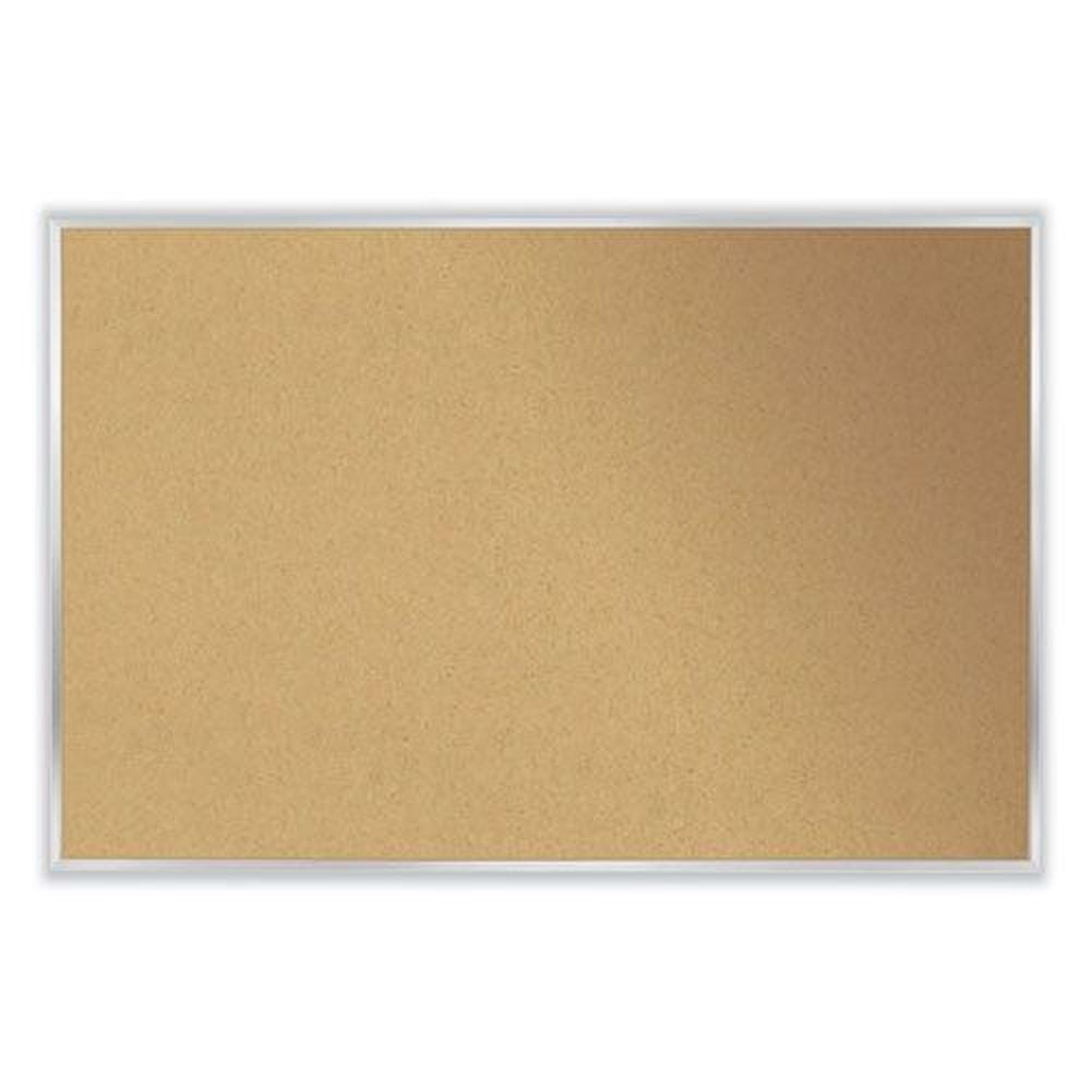Ghent Natural Tan Surface Cork Bulletin Board with Oak Wood Frame, 72.5 ...