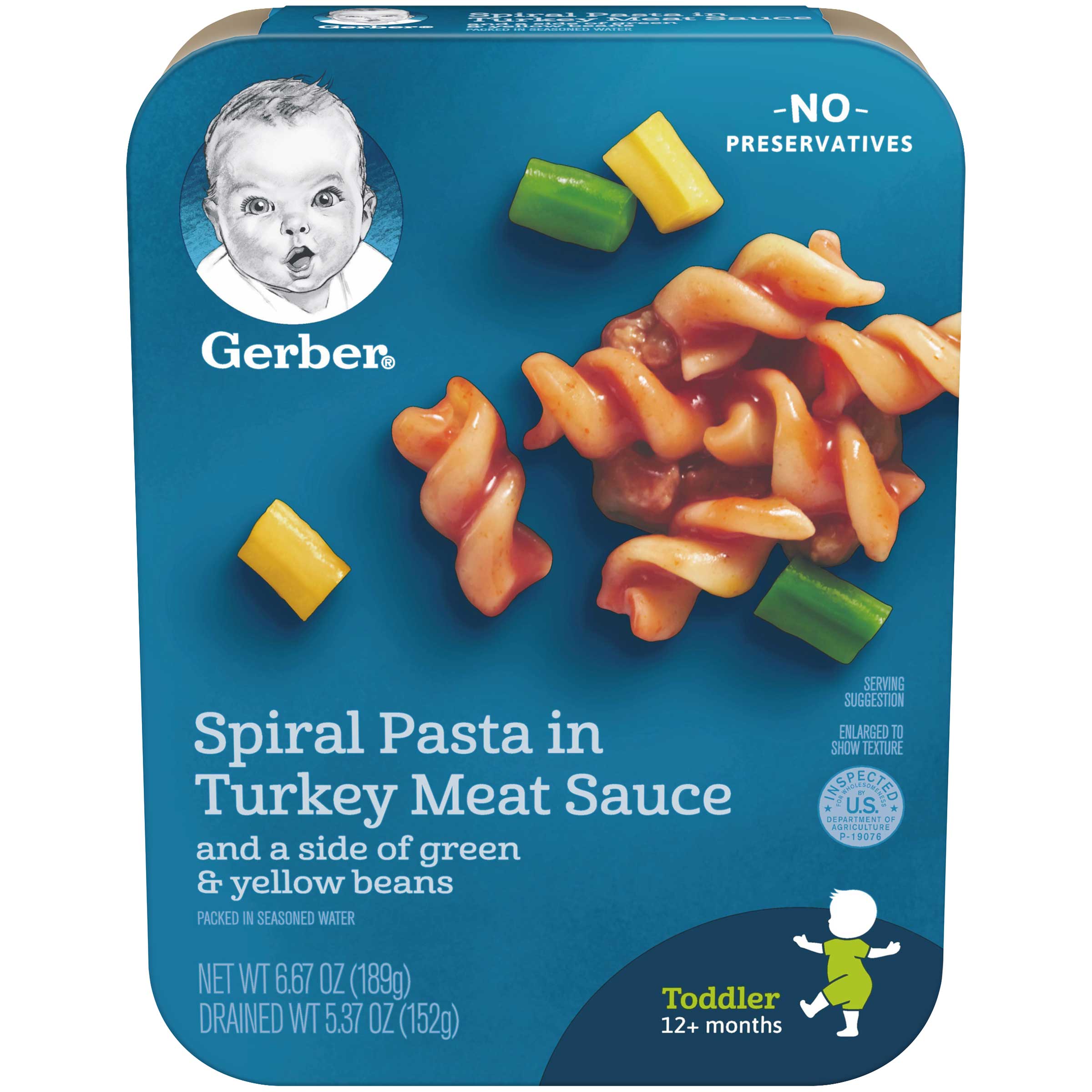 Gerber Graduates Lil Entrees - Spiral Pasta with Turkey Meat, 6.67 ...