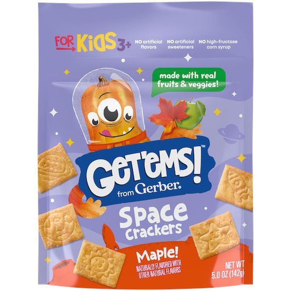 Gerber Get Ems Maple Space Crackers for Kids, 5 Ounce -- 4 per case