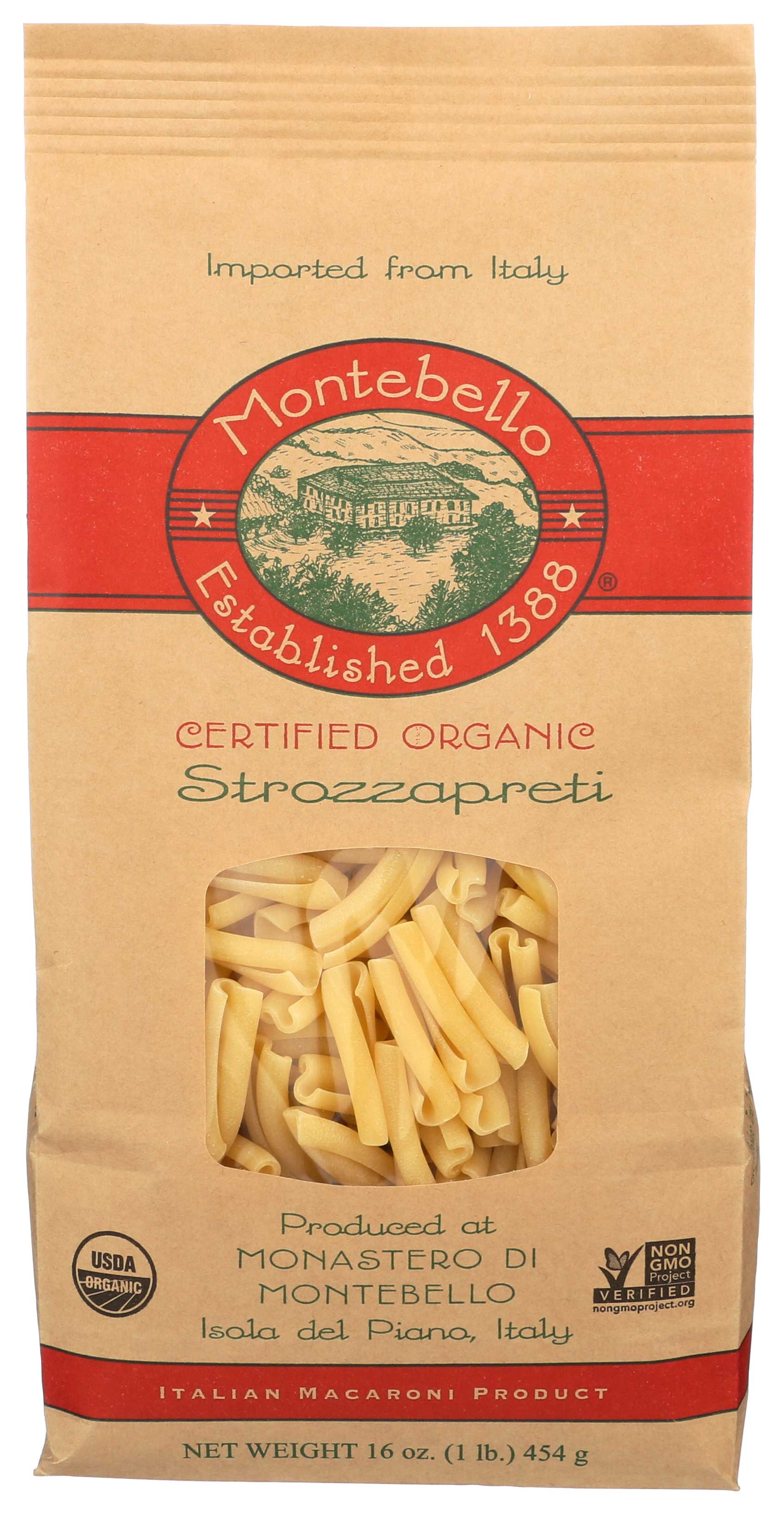 Montebello Organic Strozzapreti Pasta |FoodServiceDirect