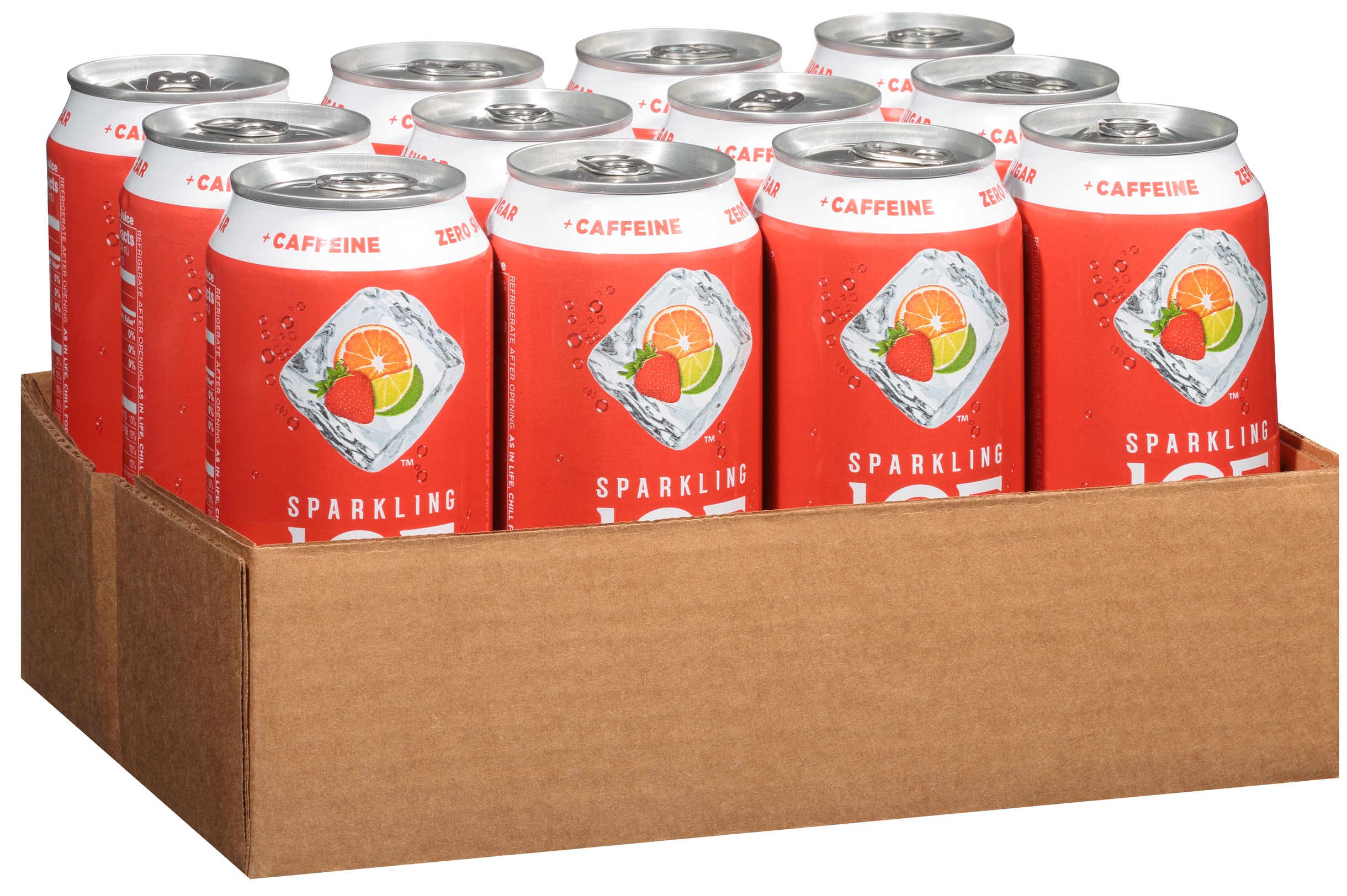 Sparkling Ice Caffeine Strawberry Citrus Sparkling Water, 16 Fluid Ounce Can -- 12 per case ...