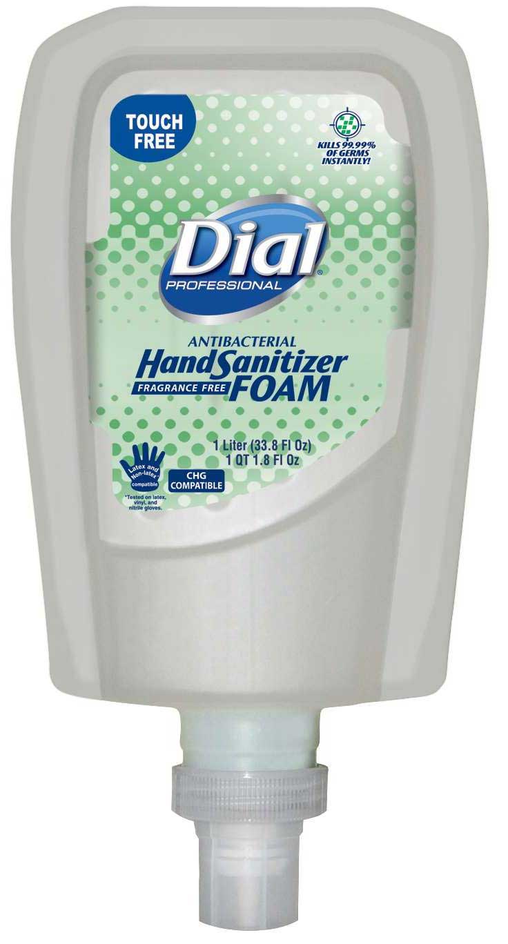 Dial Fit Touch Free Universal Foaming Hand Sanitizer Refill, 33.8 Fluid ...