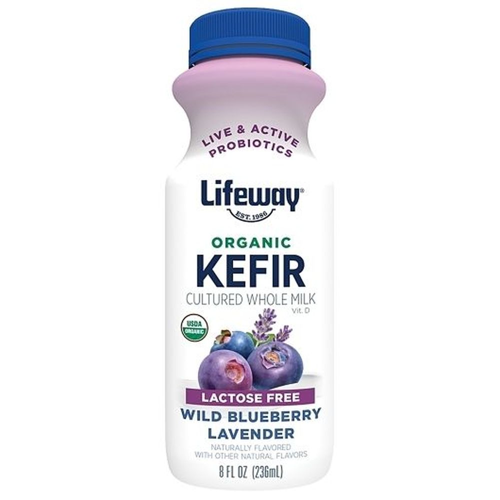 Lifeway Organic Wild Blueberry Lavender Kefir, 8 Fluid Ounce - 6 per case