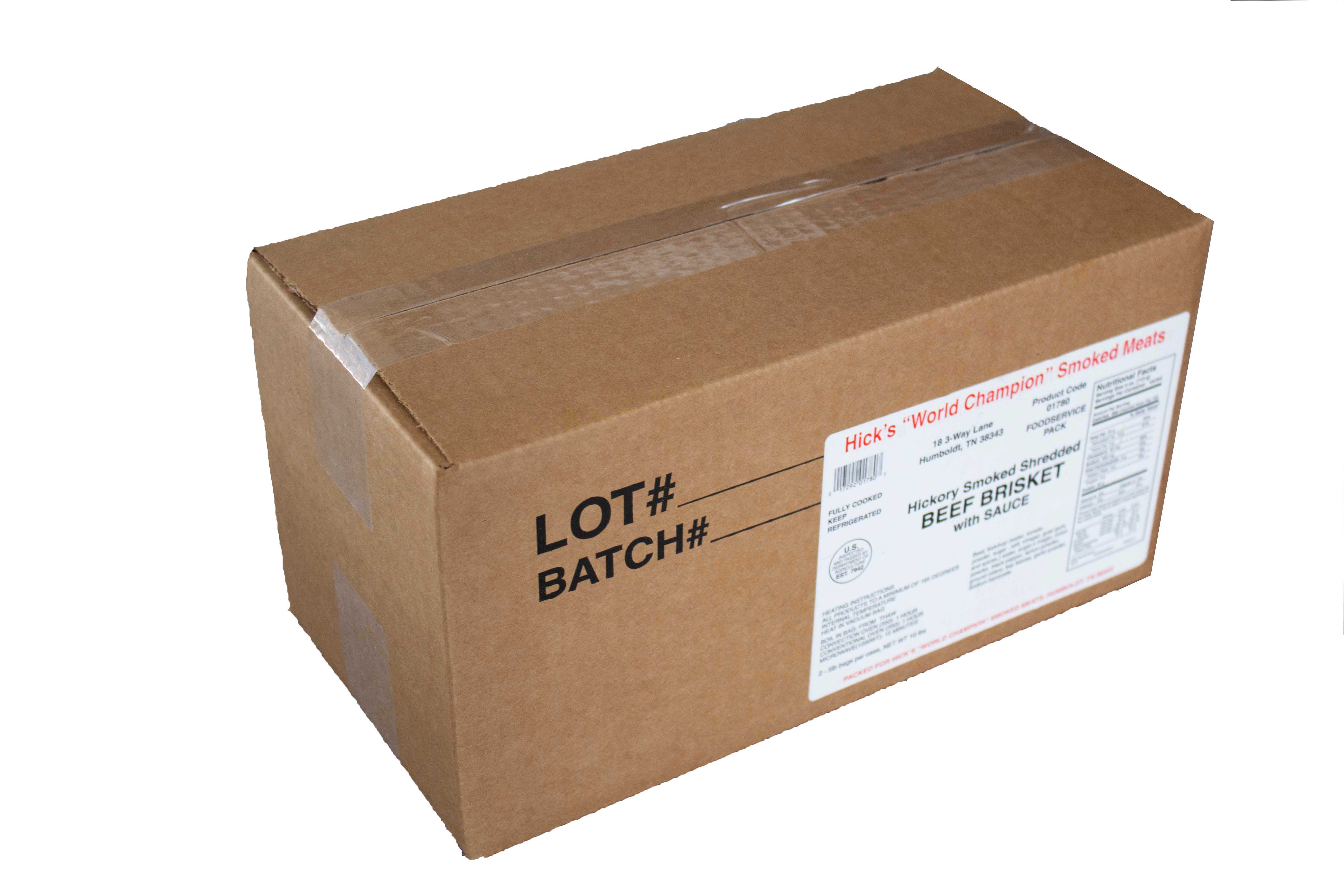 Hicks Smoked Meats Hickory Smoked Beef Brisket Case | FoodServiceDirect