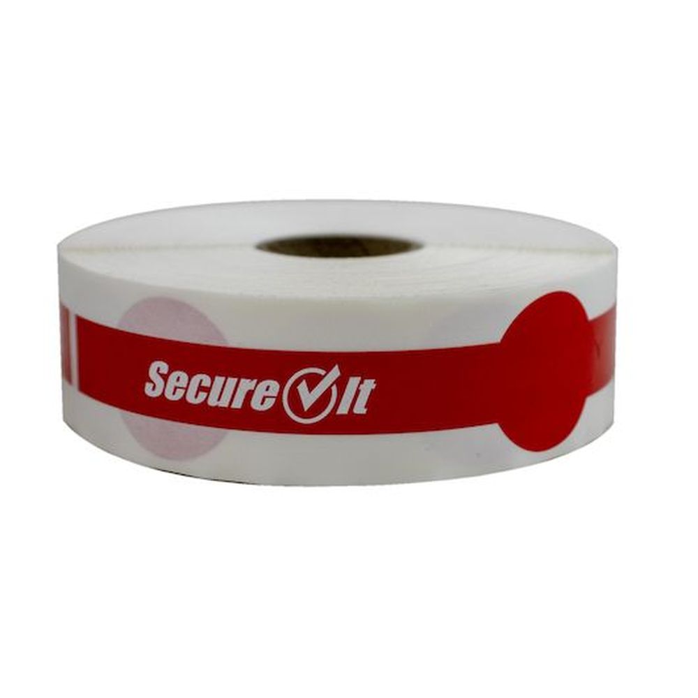 Ncco Red Permanent Secure It Label Roll | FoodServiceDirect