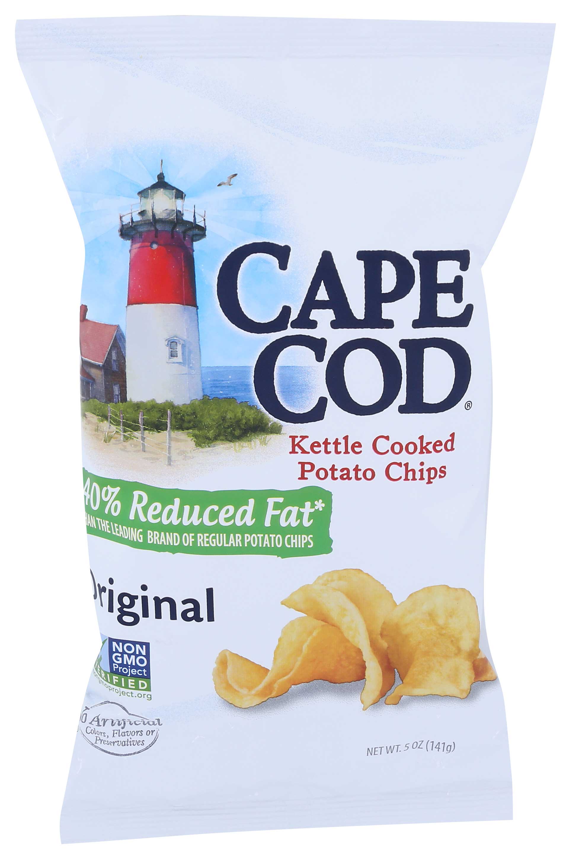 Cape Cod Reduced Fat Original Kettle Cooked Potato Chips, 5 Ounce -- 8 ...
