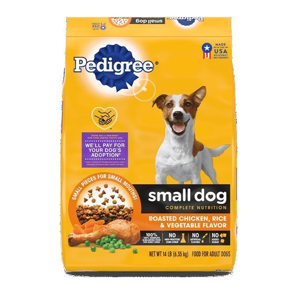 Pedigree Small Dog Roasted Chicken Rice and Vegetable Flavor Dry Dog ...
