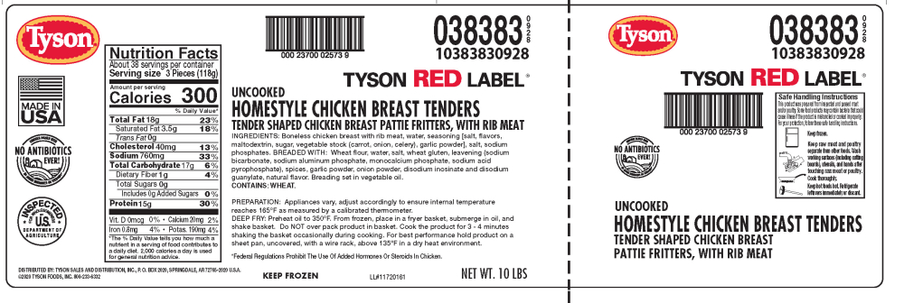 Tyson Red Label Homestyle Breaded Chicken Tender Case | FoodServiceDirect