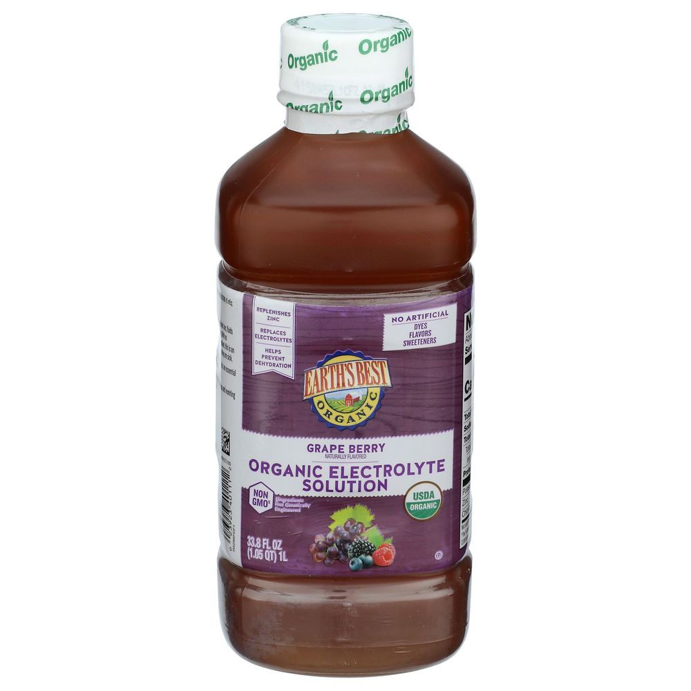 Earths Best Organic Concord Grape Electrolyte Solution Beverage, 33.8 ...