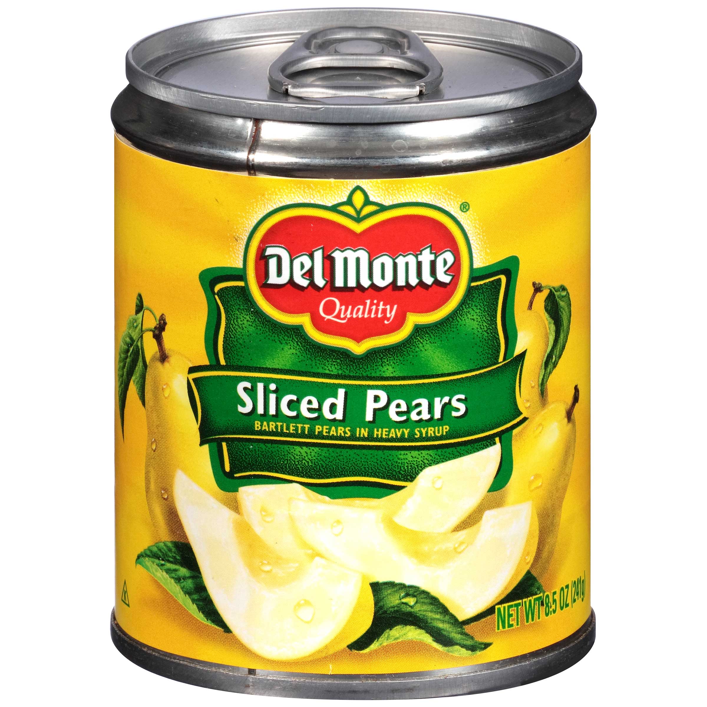 Del Monte Sliced Pears in Heavy Syrup, 8.5 Ounce Can -- 12 per case.