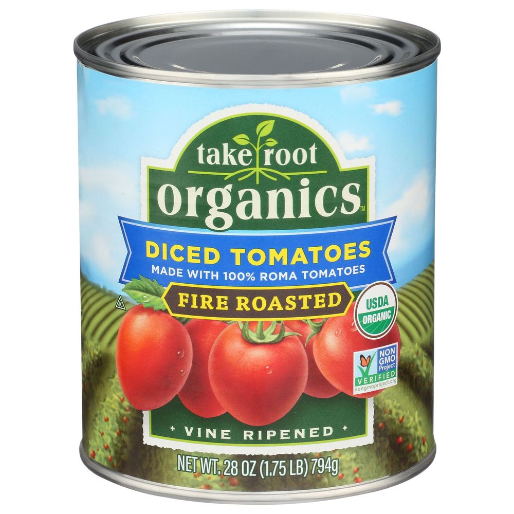 Take Root Organics Organic Fire Roasted Diced Tomatoes, 28 Ounce -- 6 ...
