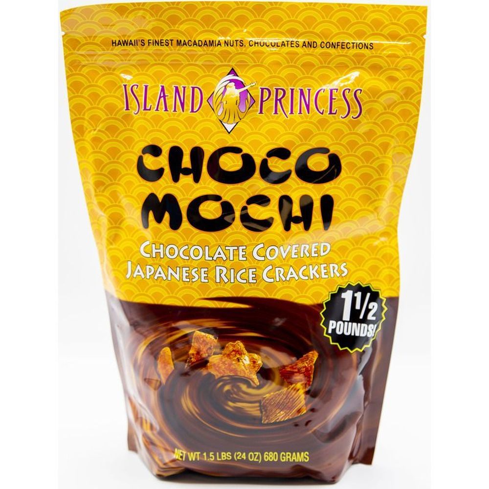 Island Princess Choco Mochi Chocolate Covered Rice Cracker - Stand Up Resealable Bag, 1.5 Pound ...