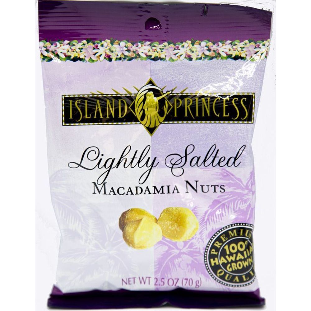 Island Princess Lightly Salted Macadamia Nuts - Snack Bag, 2.5 Ounce ...