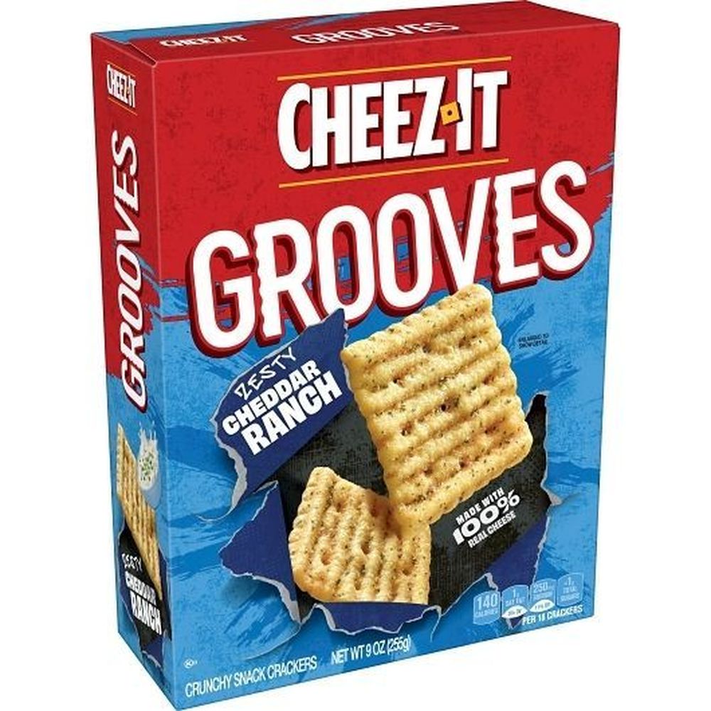 Cheez It Grooves Cheddar Ranch Cracker, 9 Ounce -- 12 per case ...