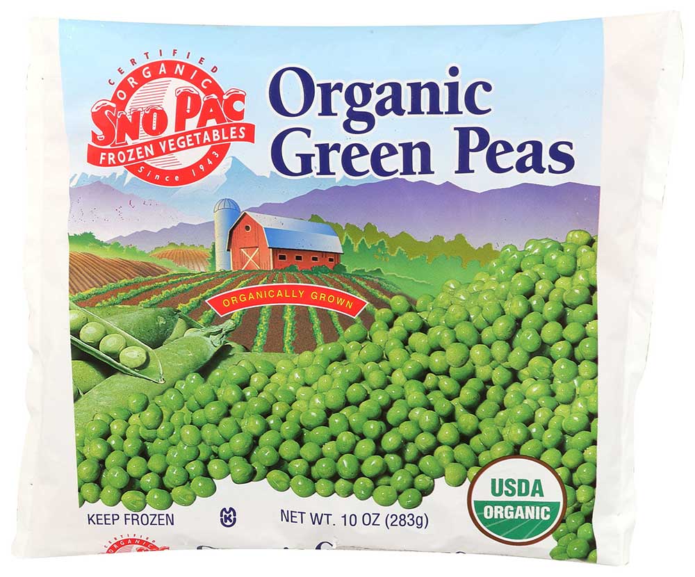 Sno Pac Foods Organic Green Peas Case | FoodServiceDirect