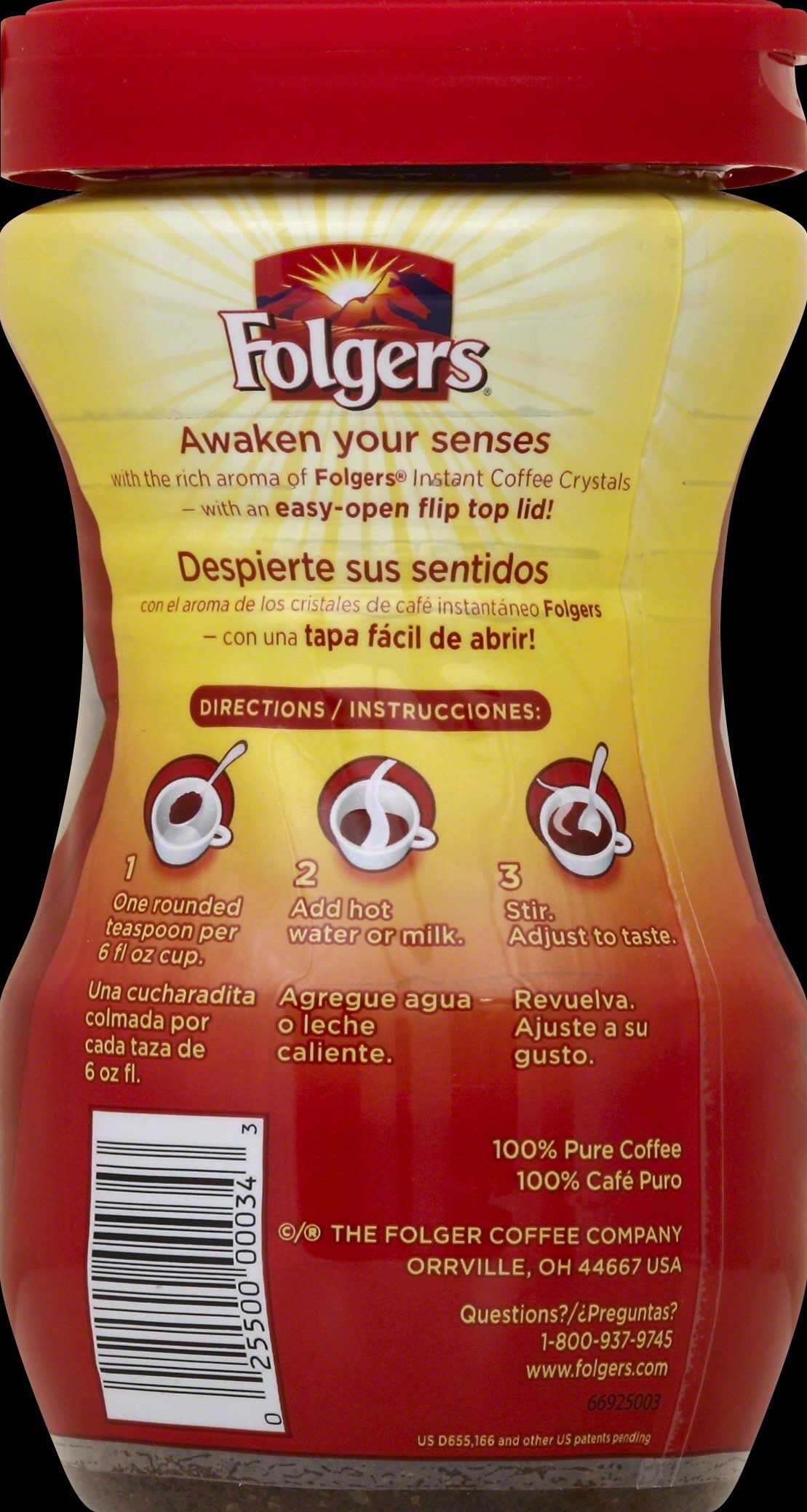 folgers instant coffee ingredients