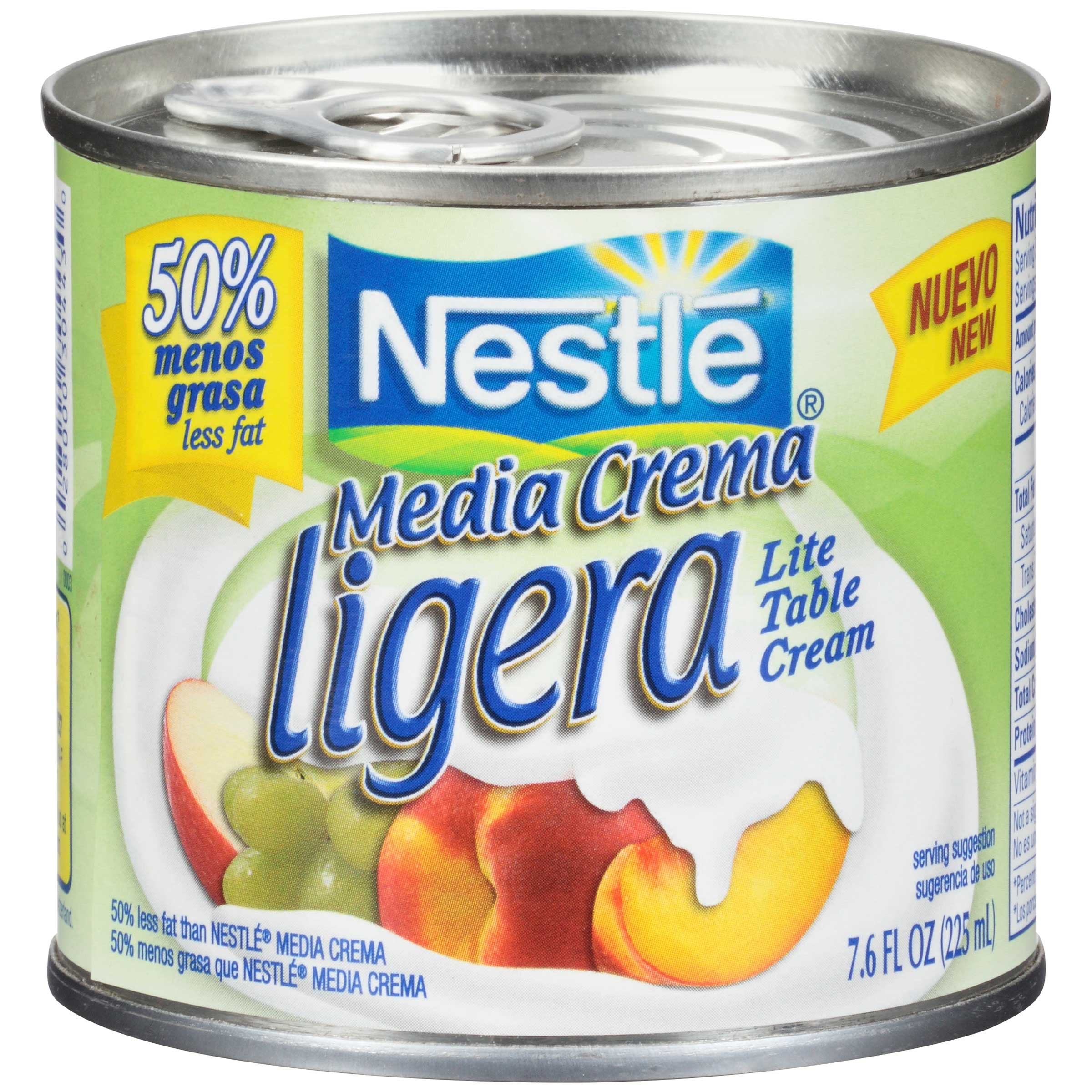 Media Crema 50 Percent Less Fat Lite Table Cream, 7.6 Ounce -- 24 per case