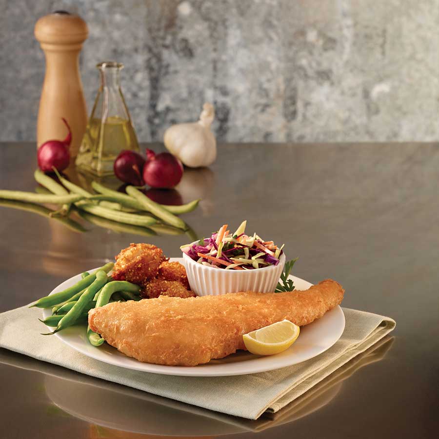 Trident Seafoods Pubhouse Beer Battered Cod Fillet, 6 ounce Pieces, 10 ...