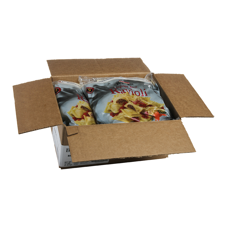 Windsor Bernardi Square Beef Ravioli, 3 Pound -- 4 per case.