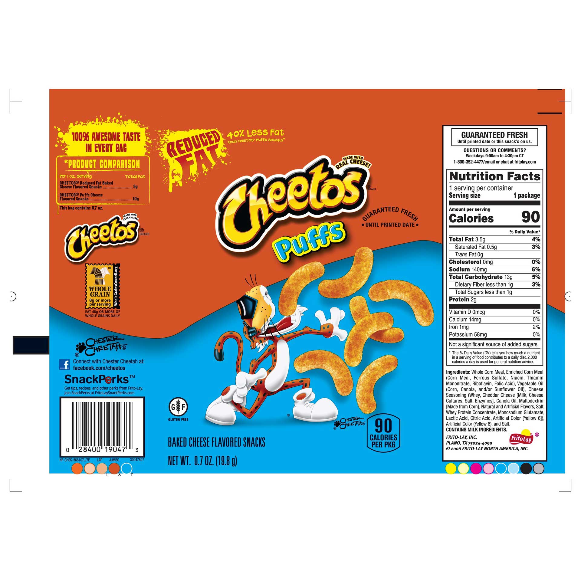 Cheetos Reduced Fat Baked Cheese Flavored Snack Case | FoodServiceDirect