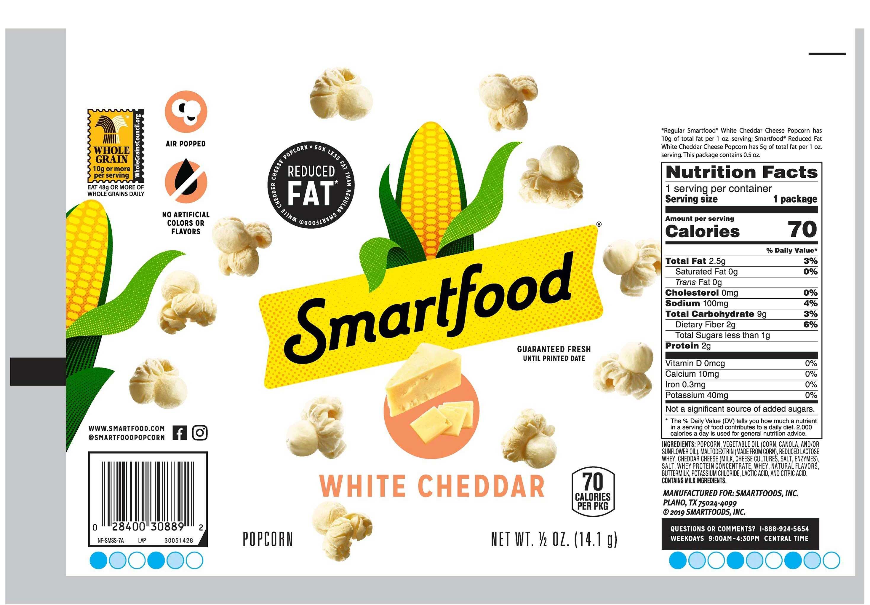 Smartfood White Cheddar Popcorn Nutritional Info