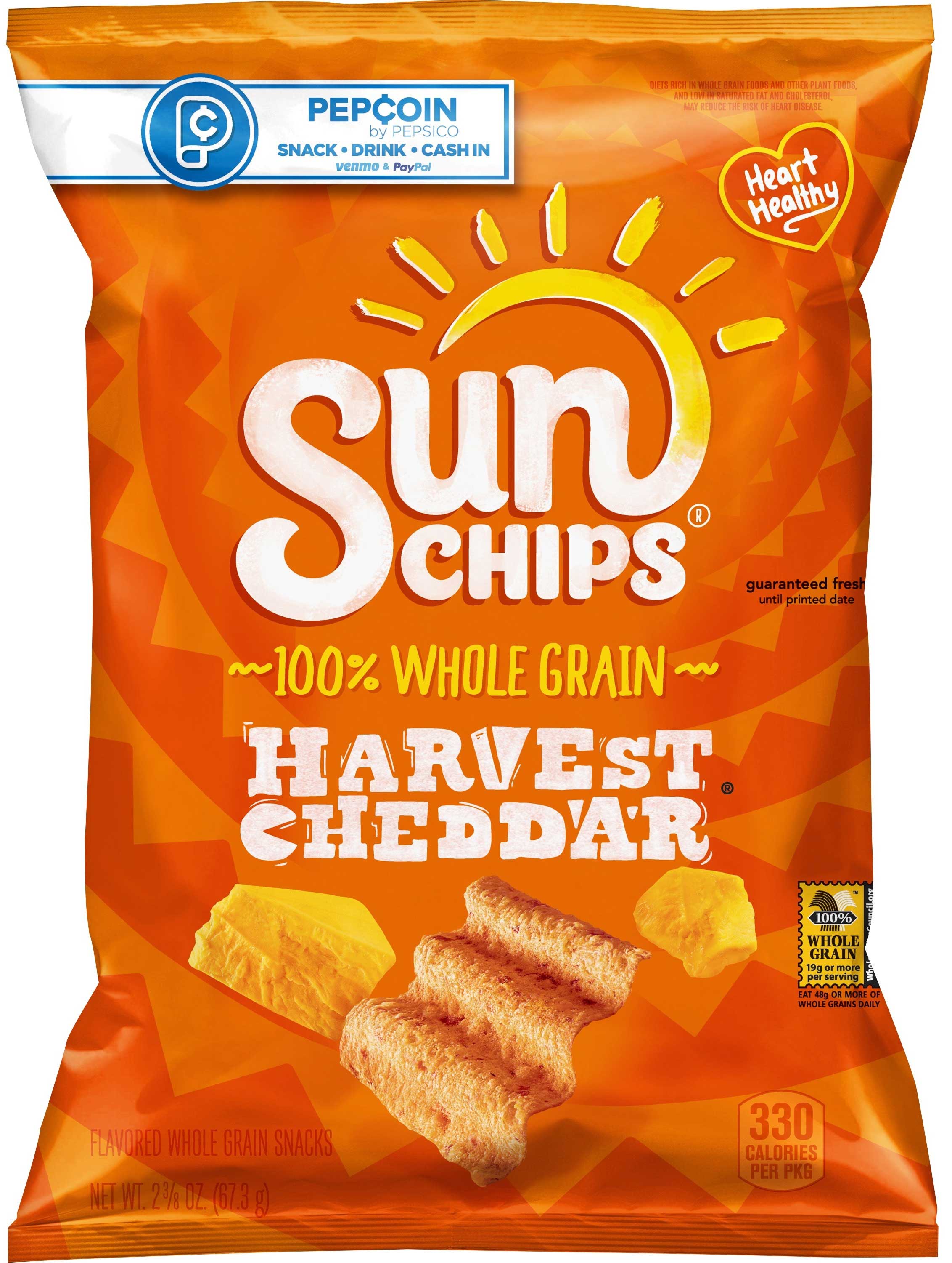 Sun Chips Whole Grain Harvest Cheddar Snacks Case | FoodServiceDirect