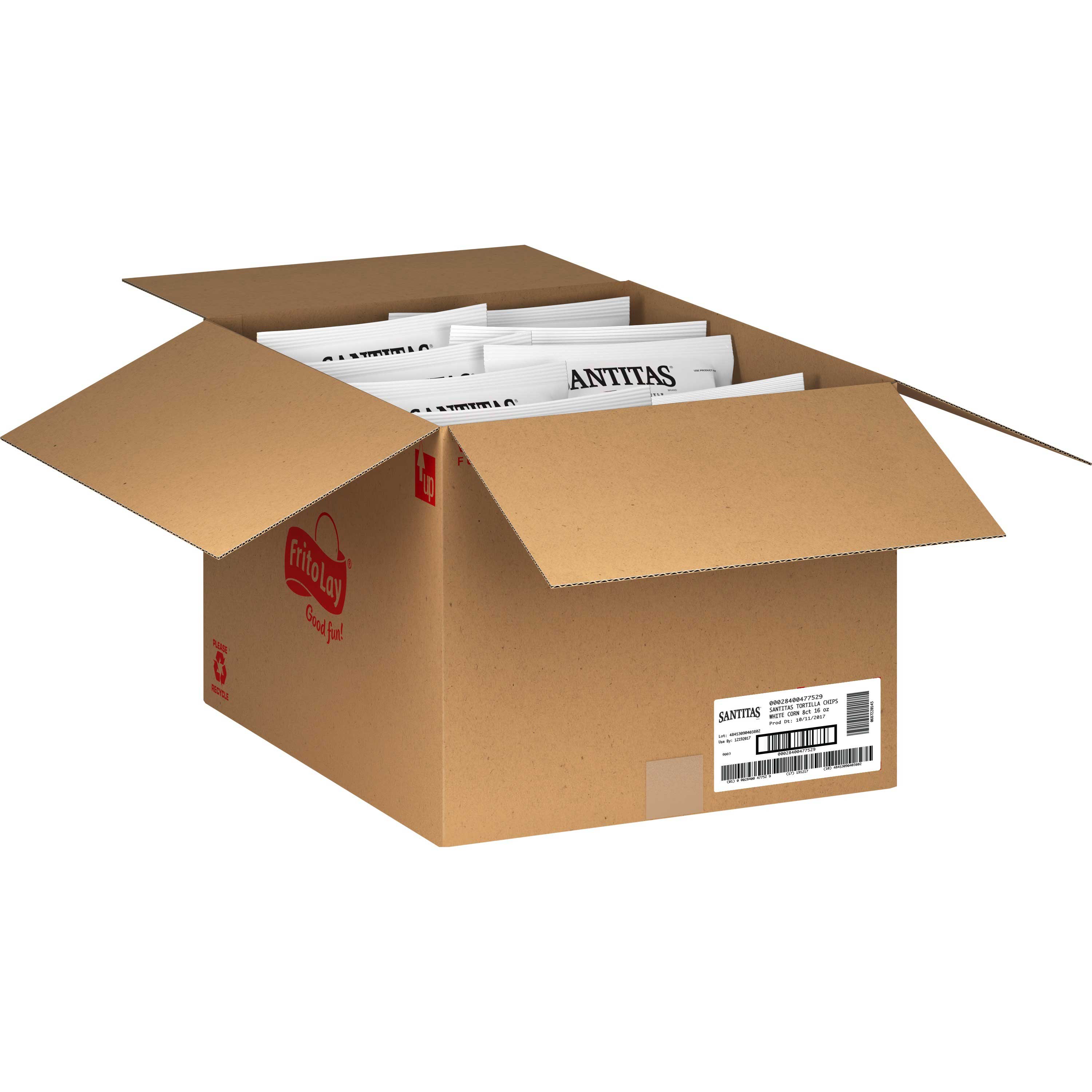 Santitas White Corn Tortilla Chips - Bulk, 1 Pound -- 8 per case.