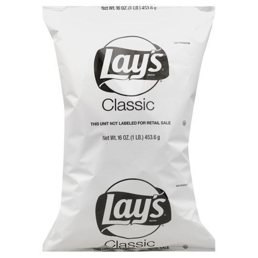 Lays Classic Potato Chips, 16 Ounce -- 8 per case | FoodServiceDirect ...