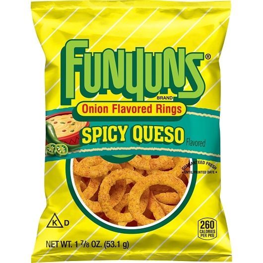 Funyuns Spicy Queso Onion Flavored Rings, 1.875 Ounce -- 24 per case ...