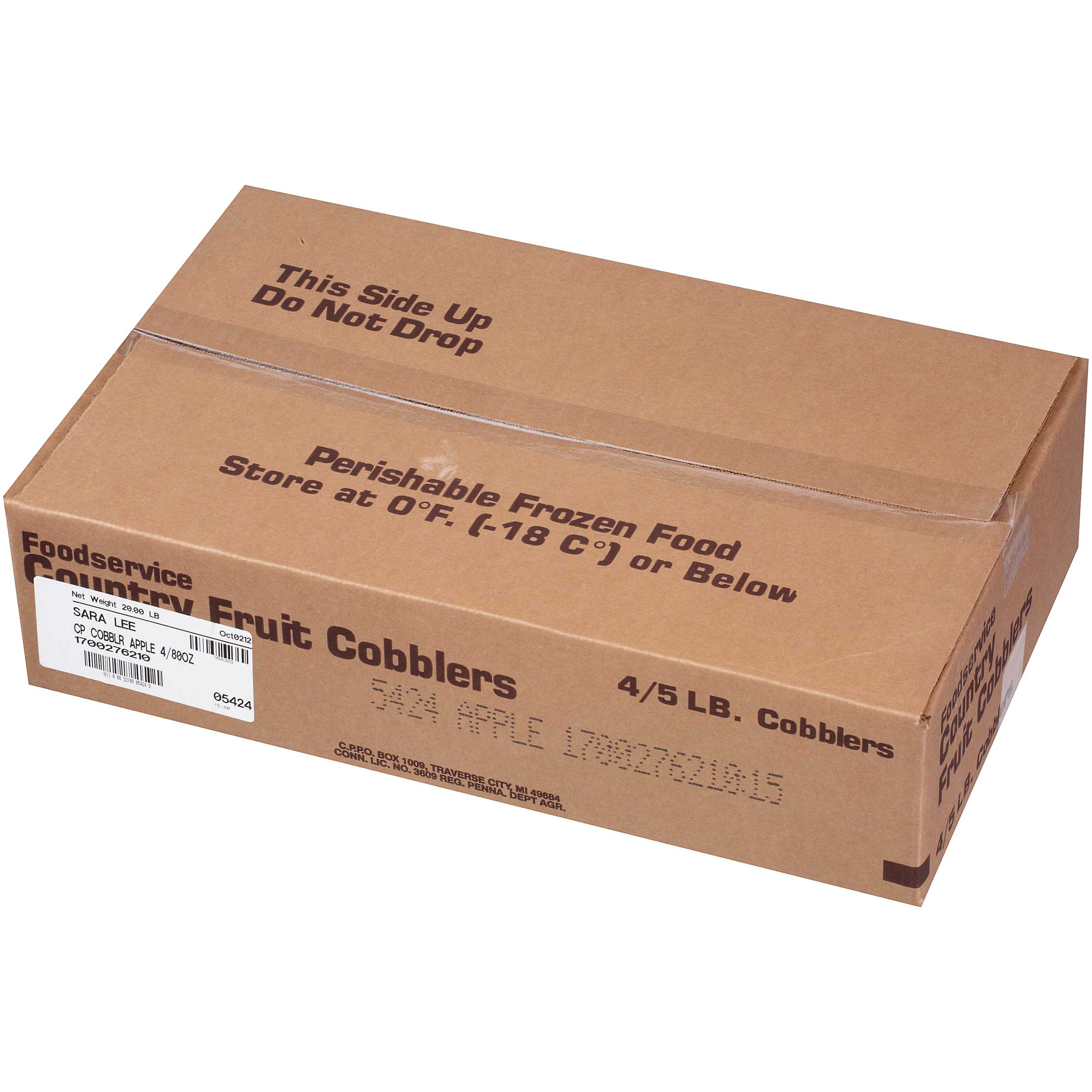 Sara Lee Chef Pierre Apple Cobbler, 5 Pound -- 4 per case.