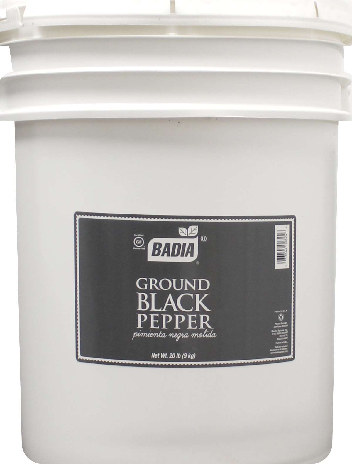 Badia Ground Black Pepper, 20 Pound Pail