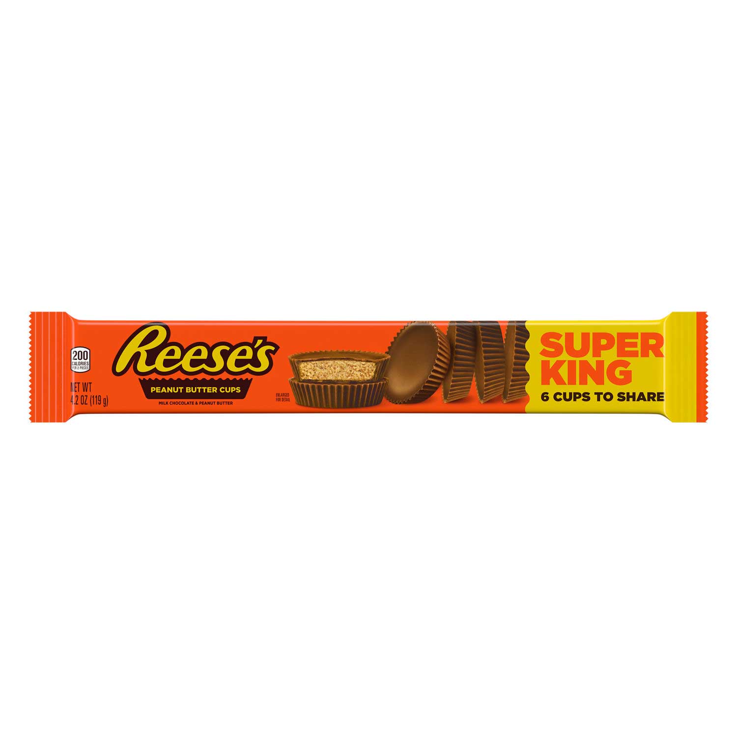 Reeses King Size Milk Chocolate Peanut Butter Cup Super Bar, 4.2 Ounce ...