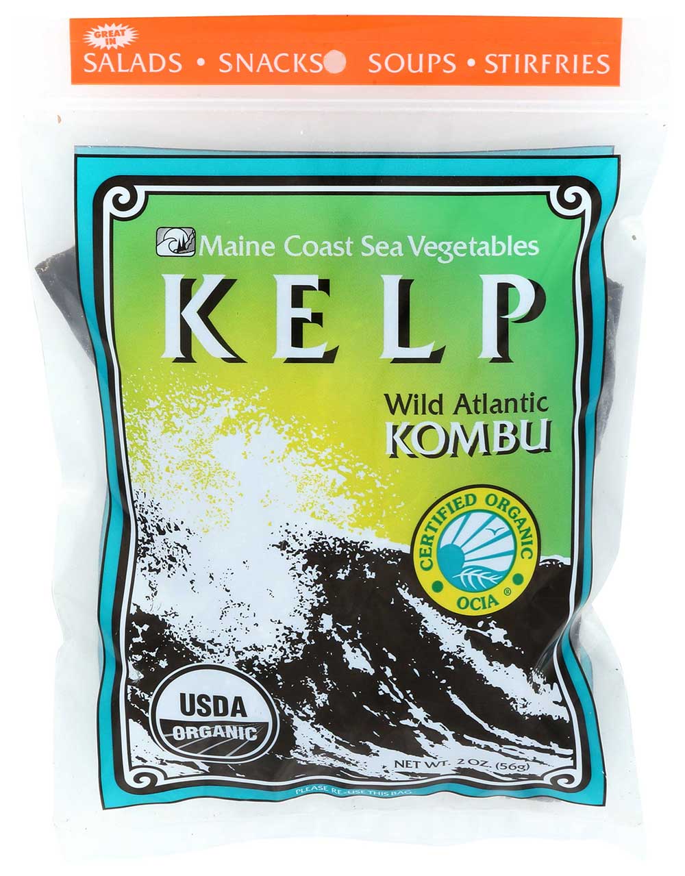 Maine Coast Organic Kombu Kelp Sea Vegetable, 2 Ounce