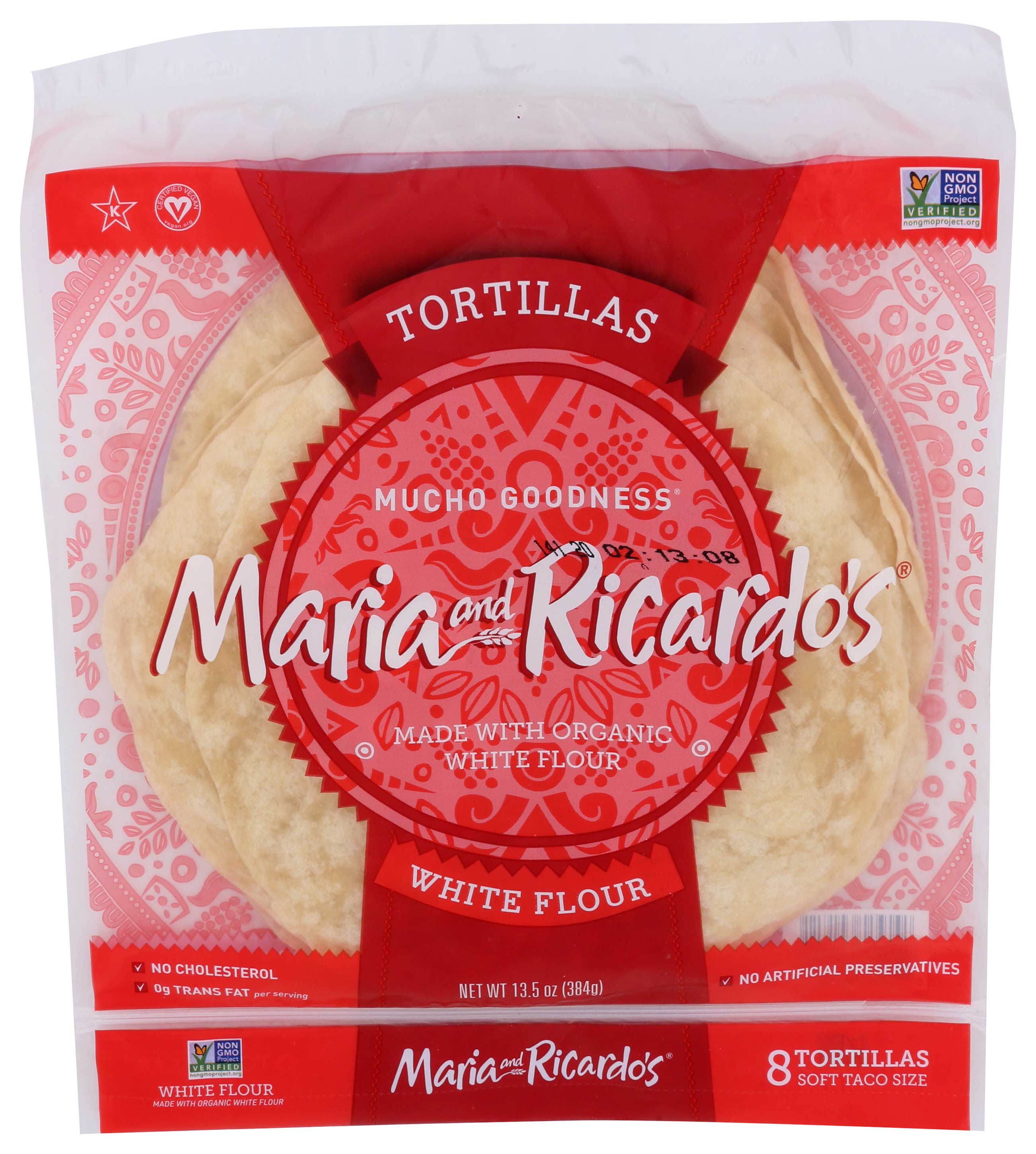 Maria and Ricardos Organic White Flour Tortilla Case | FoodServiceDirect