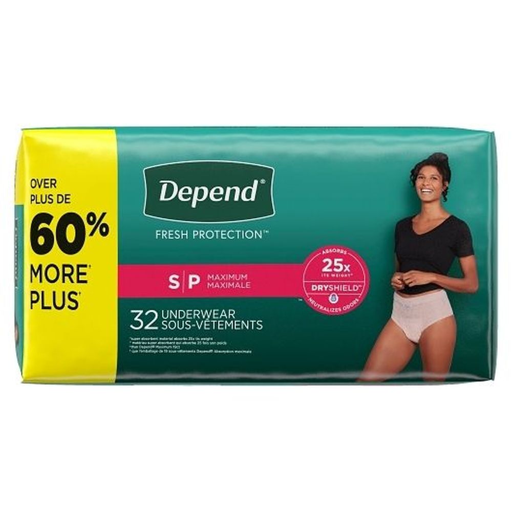 Depend Small Blush Maximum Absorbency Incontinence and Postpartum ...