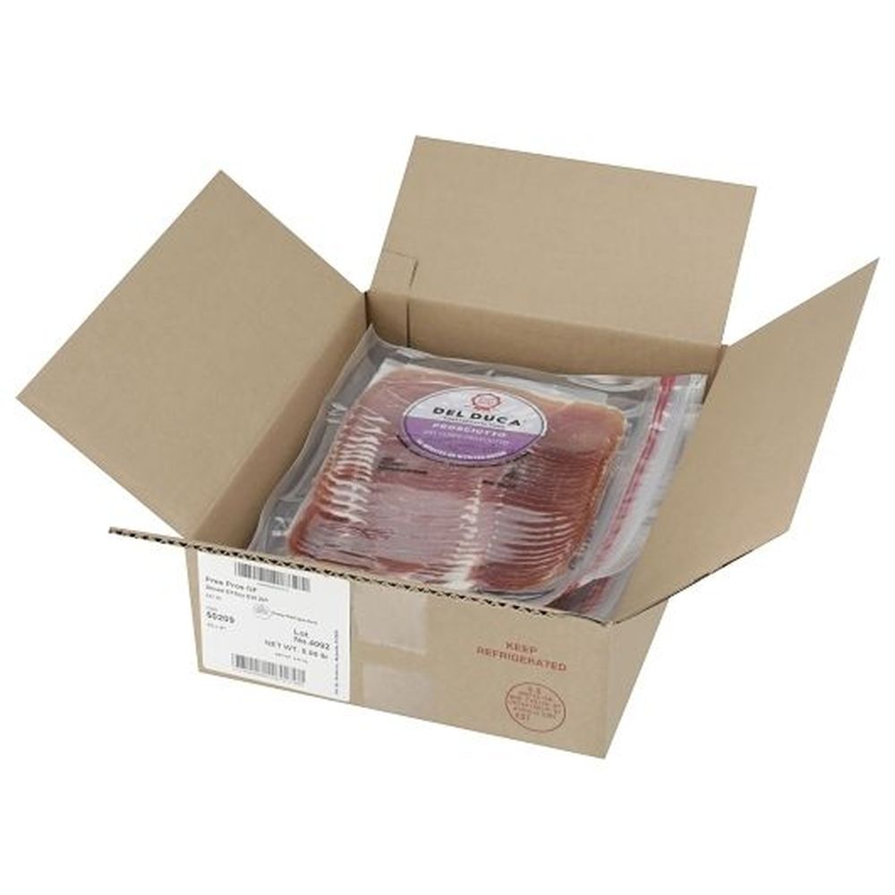 Del Duca Sliced Prosciutto, 16 Ounce -- 5 per case