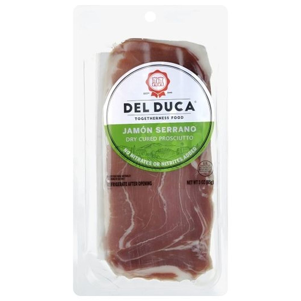 Del Duca Sliced Jamon Serrano, 3 Ounce - 12 per case