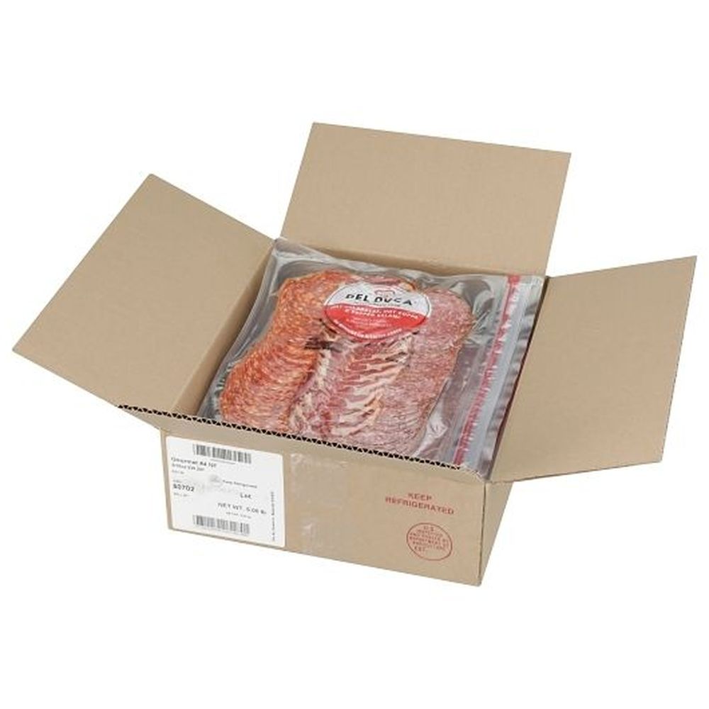 Del Duca Sliced Spicy Hot Calabrese Hot Coppa and Pepper Salami Variety ...