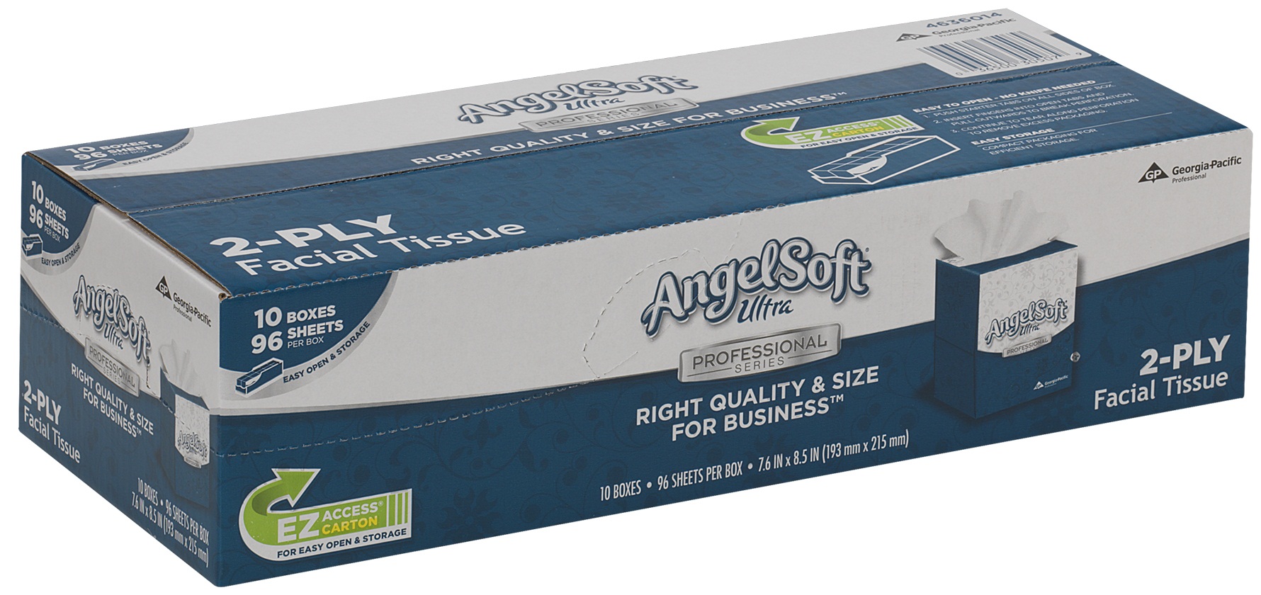 Angel Soft Convenience Pack Premium 2 Ply Facial Tissue -- 1000 per case