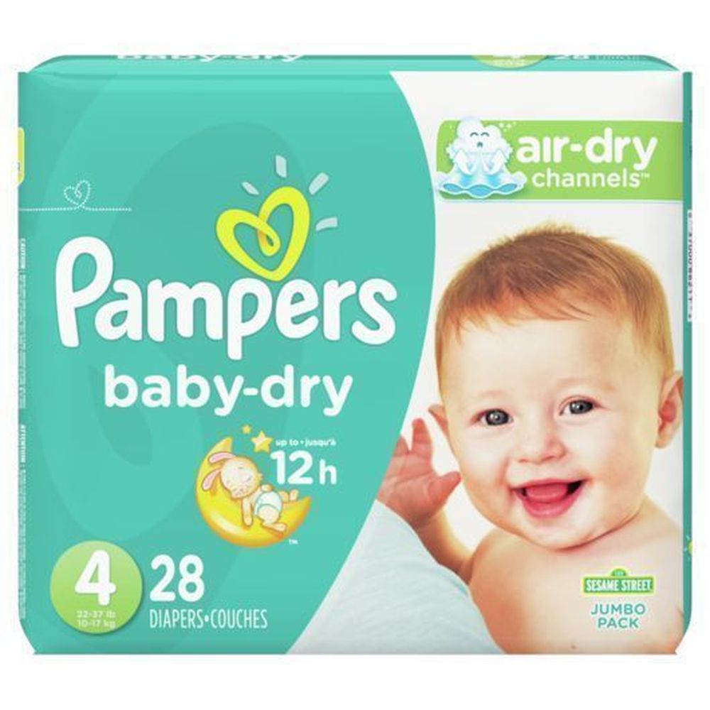 Pampers Size 4 Diapers, 28 count -- 4 per case | FoodServiceDirect.com ...