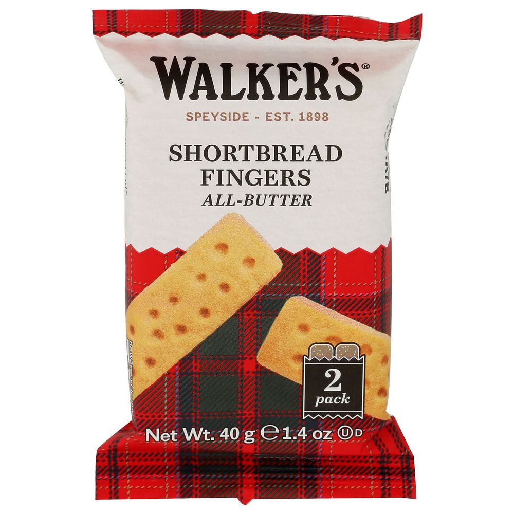 Walkers Pure Butter Shortbread Fingers Cookies, 1.4 Ounce -- 24 per case