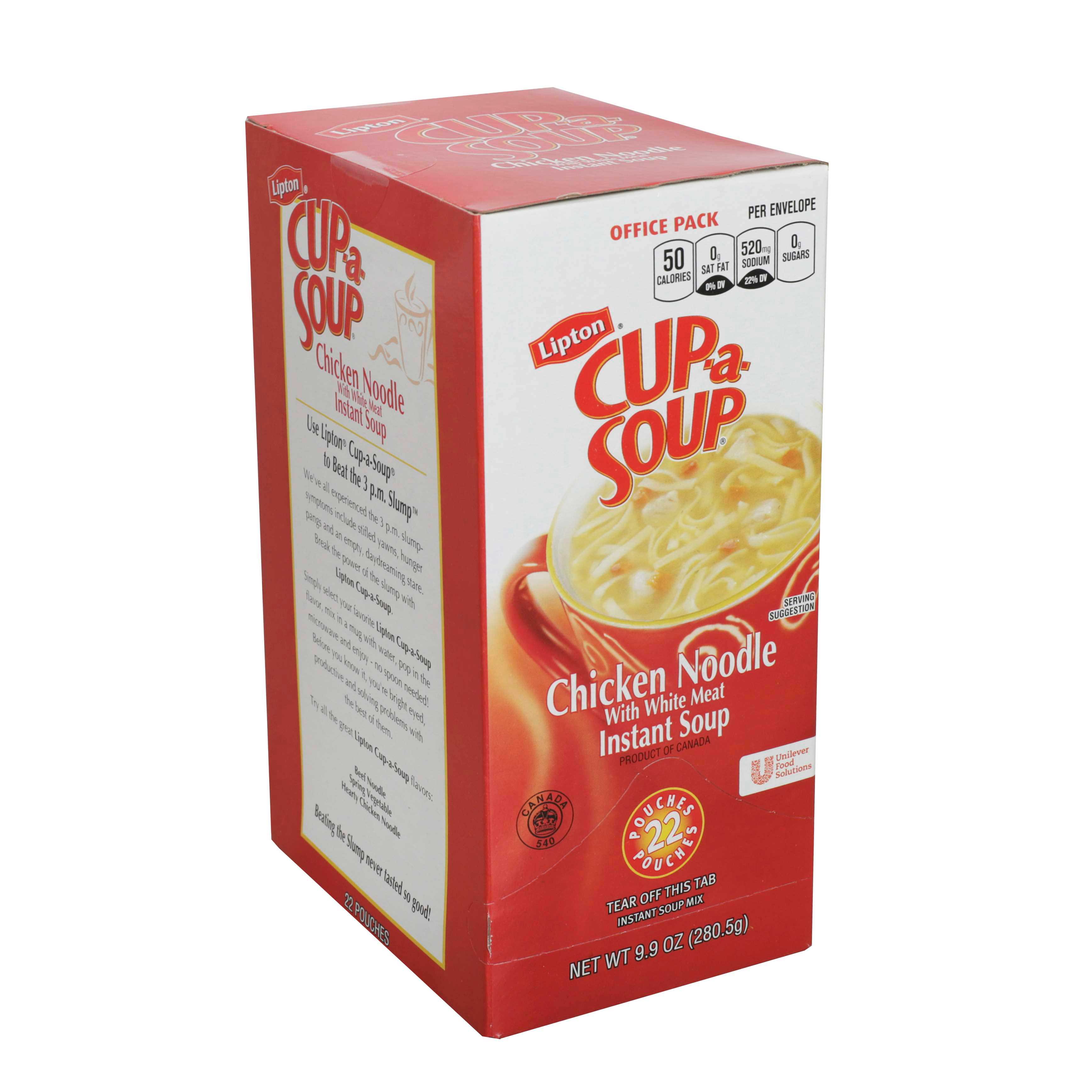 Single Lipton Cup-a-Soup Chicken Noodle Soup Mix, 22 Count