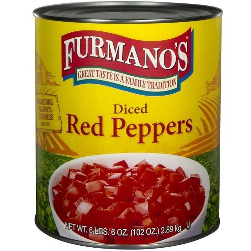 Furmano's Diced Red Peppers, 102 Ounce -- 6 per case