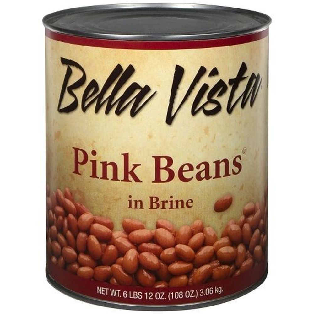 Bella Vista Low Sodium Pink Beans in Brine, 108 Ounce -- 6 per case