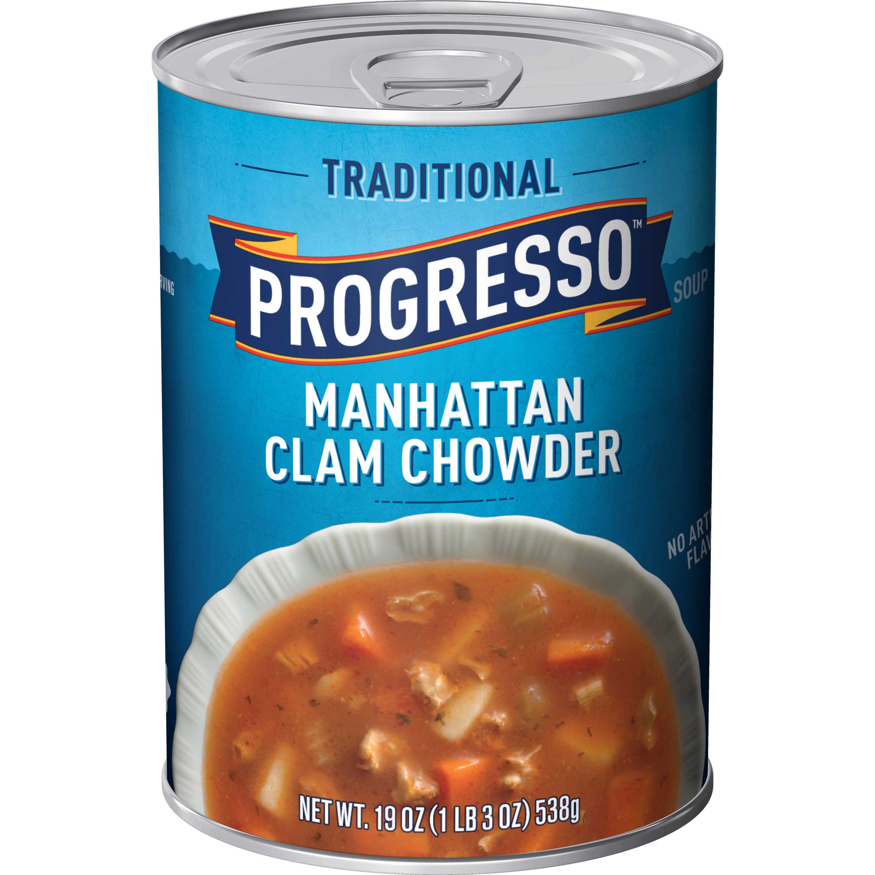 Progresso Traditional Manhattan Clam Chowder Soup, 19 Ounce -- 12 per case.