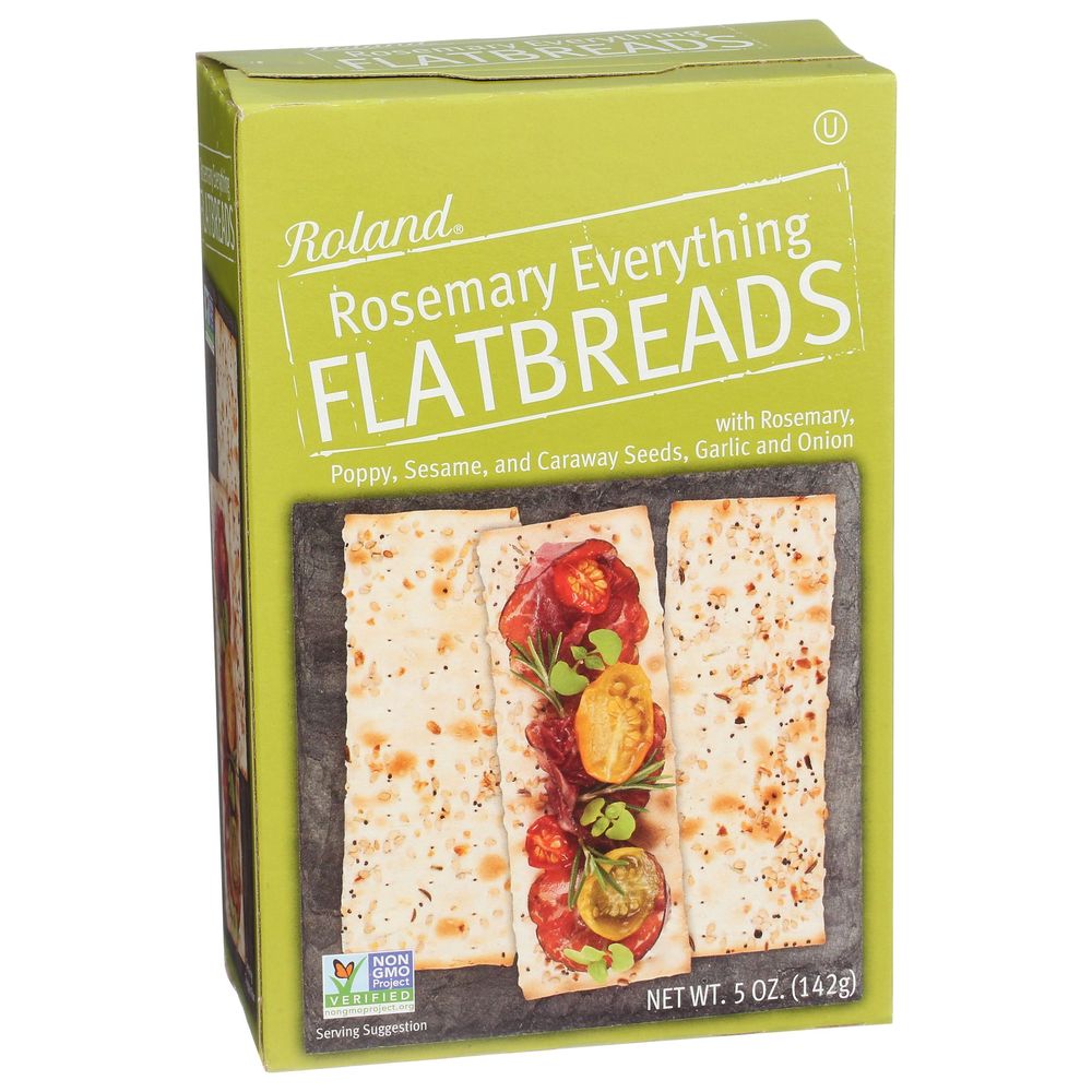 Roland Rosemary Everything Flatbreads, 5 Ounce -- 12 per case